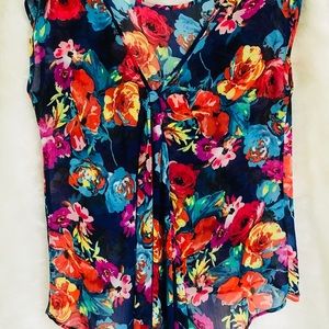 Tops | Tropical Sheer Top | Poshmark